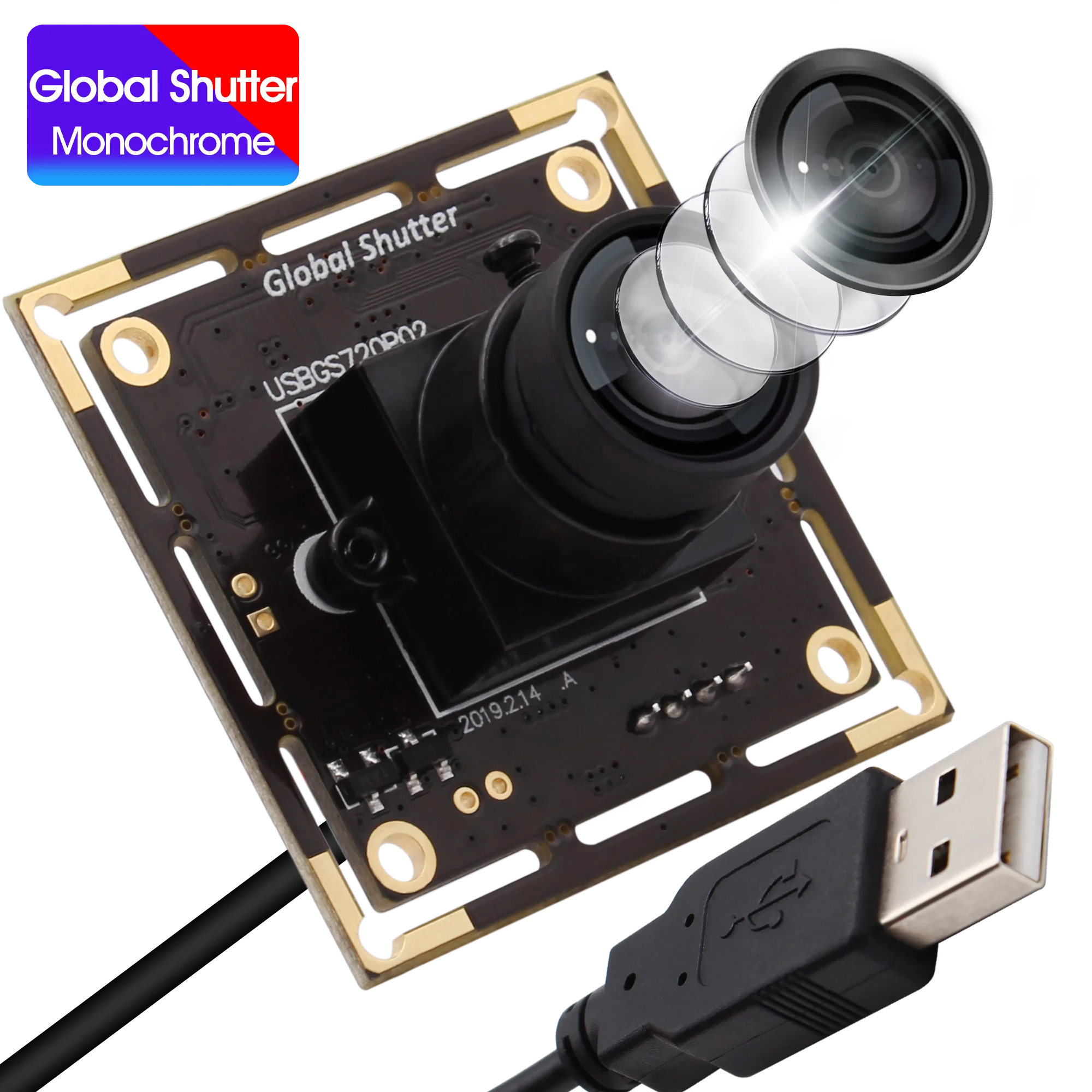 Global-Shutter-USB-Kamera-Modul-1MP-60fps-Monochrome-Webcam-Mini-Kamera ...