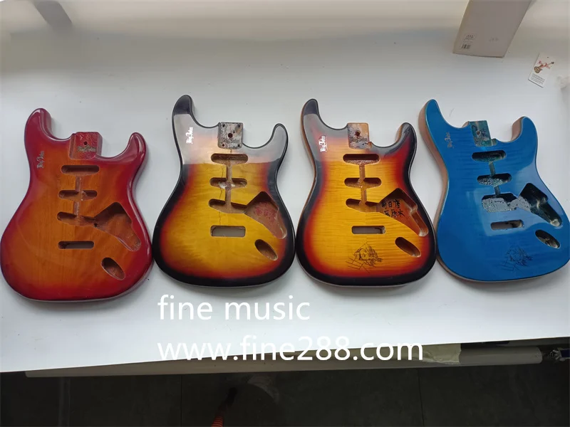 cherry-burst-and-sunburst-blue-color-electric-guitar-for-alder-wood-and ...