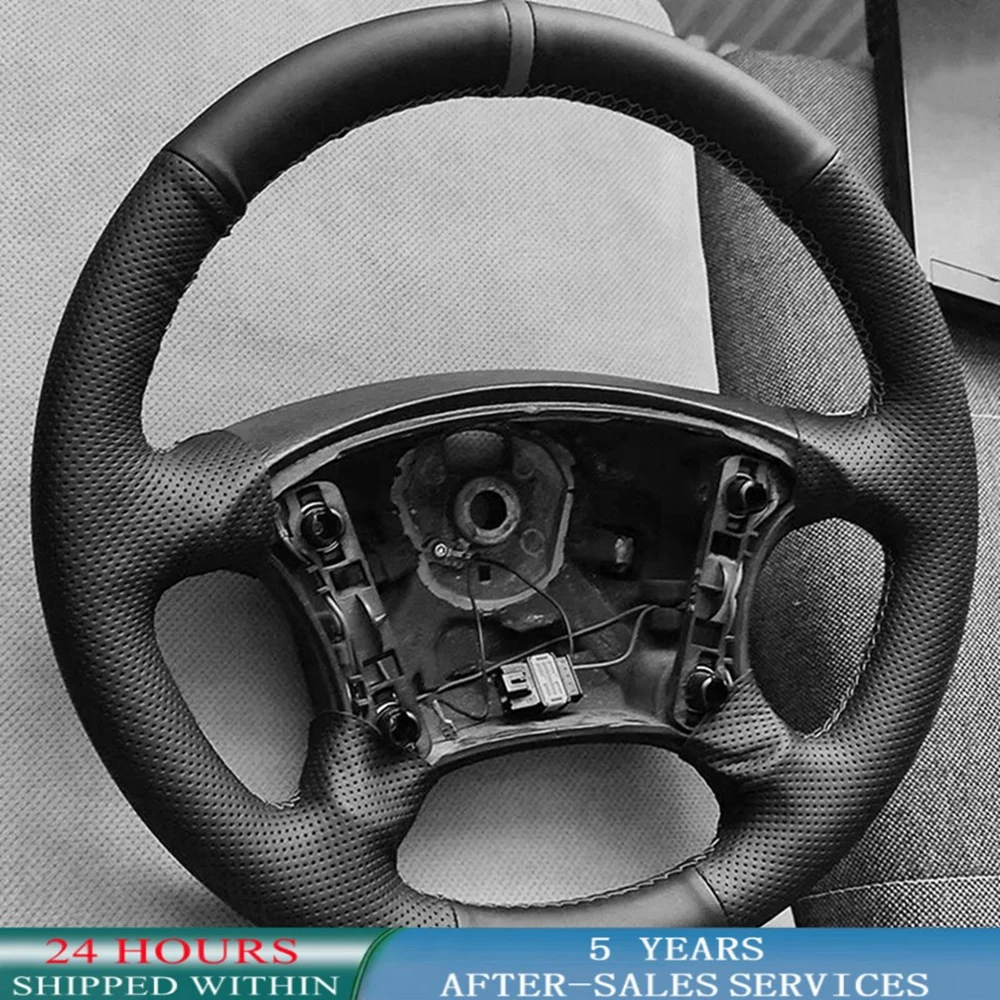 Customized Car Steering Wheel Cover Anti-Slip Perforated Leather For ...