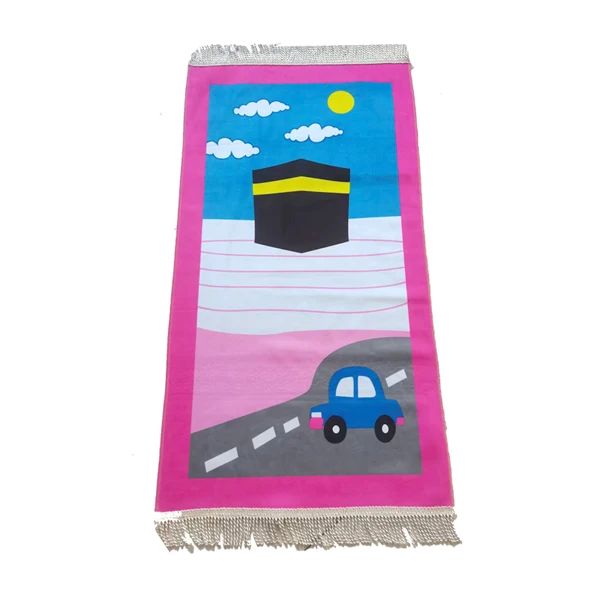 Kids Children Islamic Prayer Mat Janamaz Girl Boy Salah Muslim Praying ...