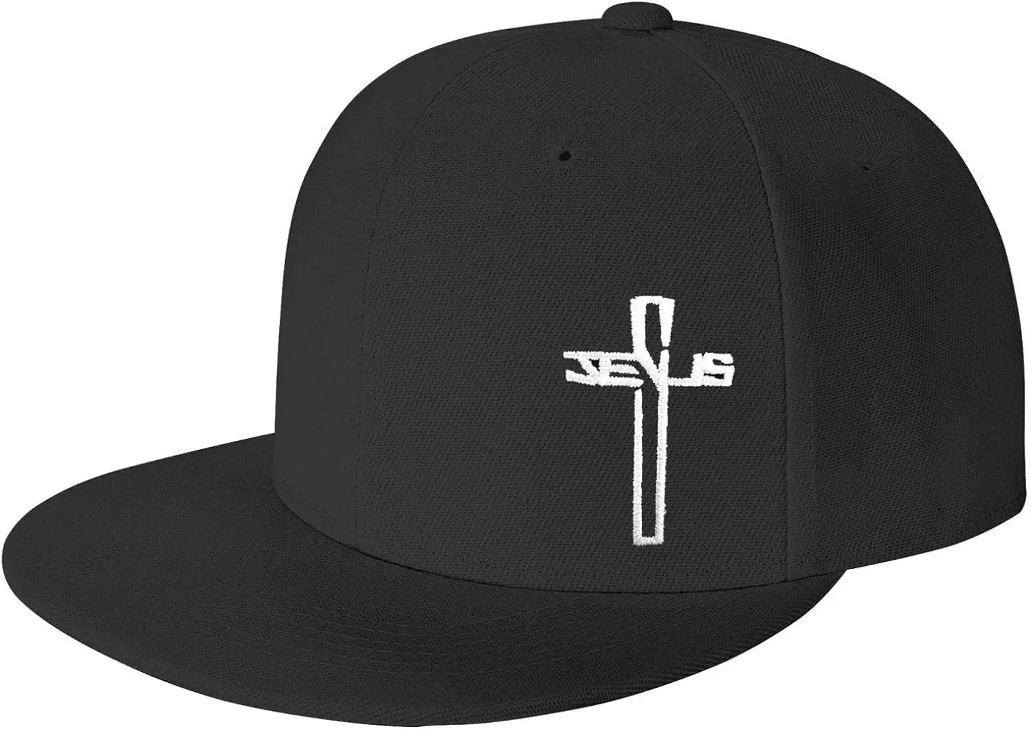 Snapback Hats for Men,Jesus Christian Cross Flat Brim Bill, Embroidery ...