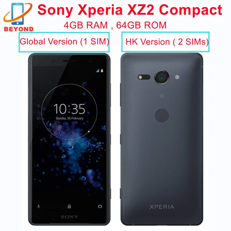 Sony Xperia XZ2 Compact 64GB ROM Single SIM H8314 Dual Sim H8324 5.0 ...