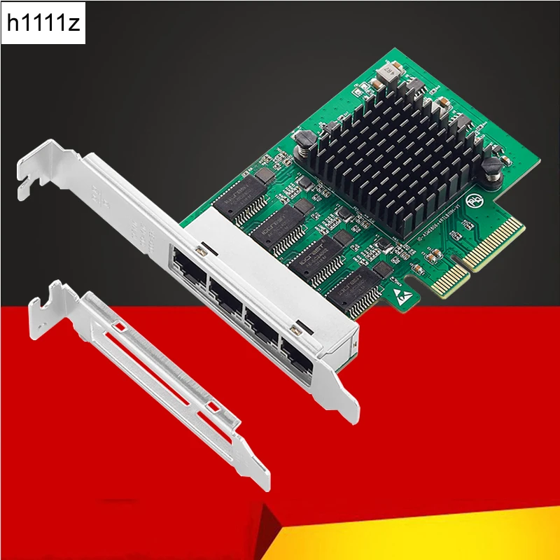 PCI Express 10/100/1000Mbps 네트워크 카드 쿼드 기가비트 이더넷 어댑터 Lan RJ45 NIC ...