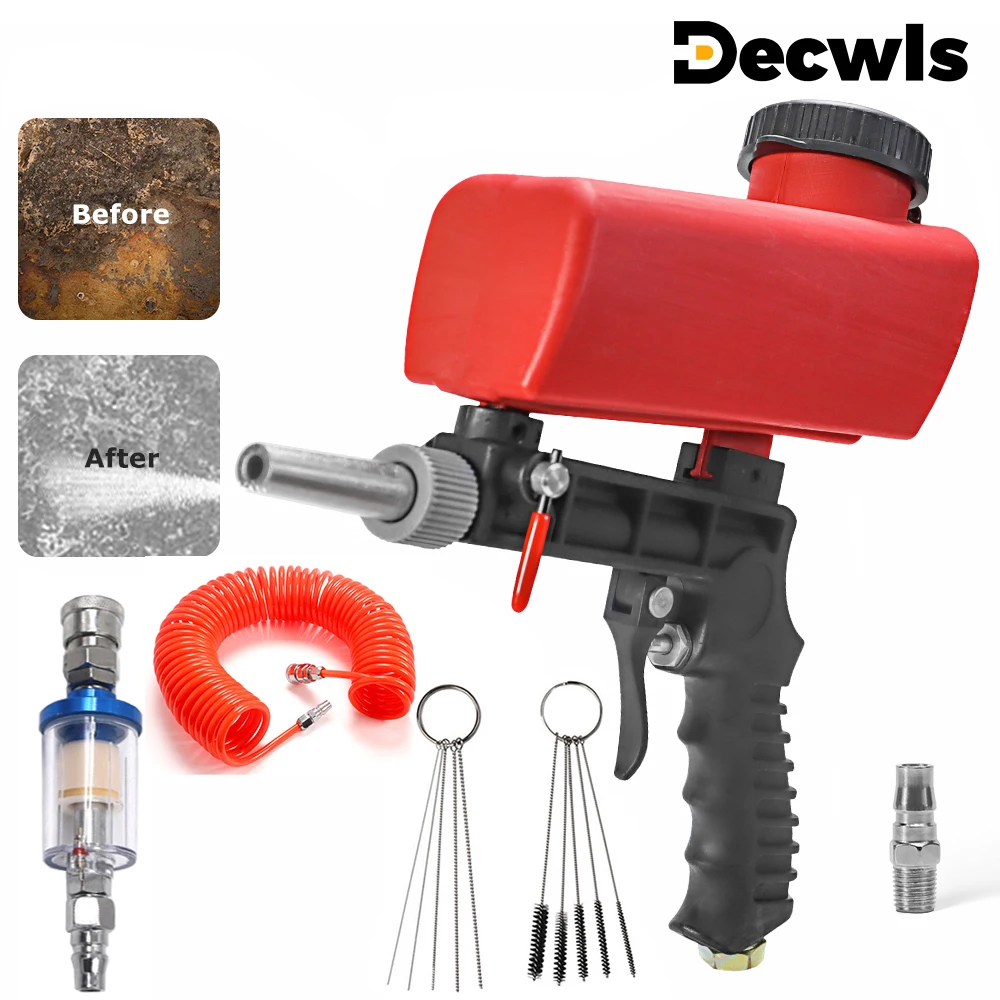 Adjustable Pneumatic Sandblasting Gun Set 90psi Portable Home ...