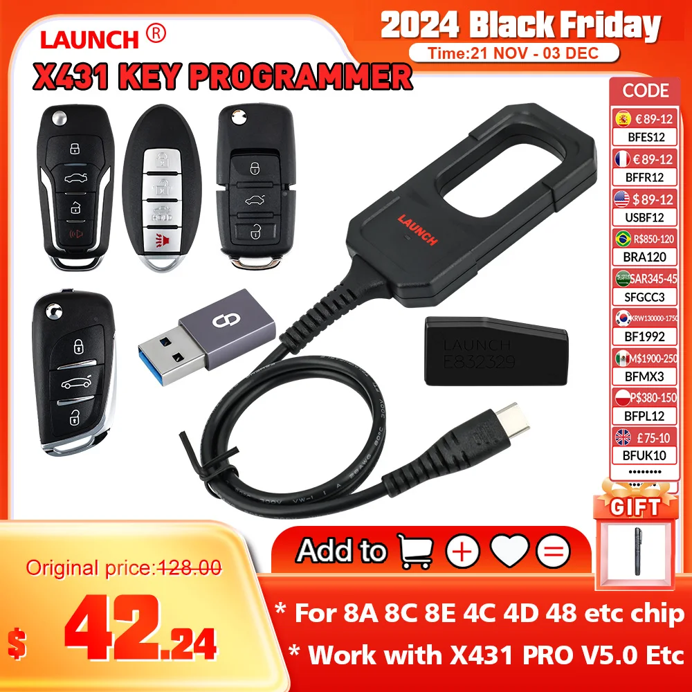 Lancering-X431-Key-Programmeur-Remote-Maker-met-Super-Chip-4-stuks ...