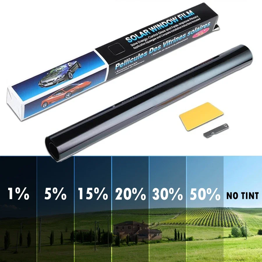 1Roll 50cm X 3m 1/5/15/25/35 Percent VLT Window Tint Film Glass Sticker ...