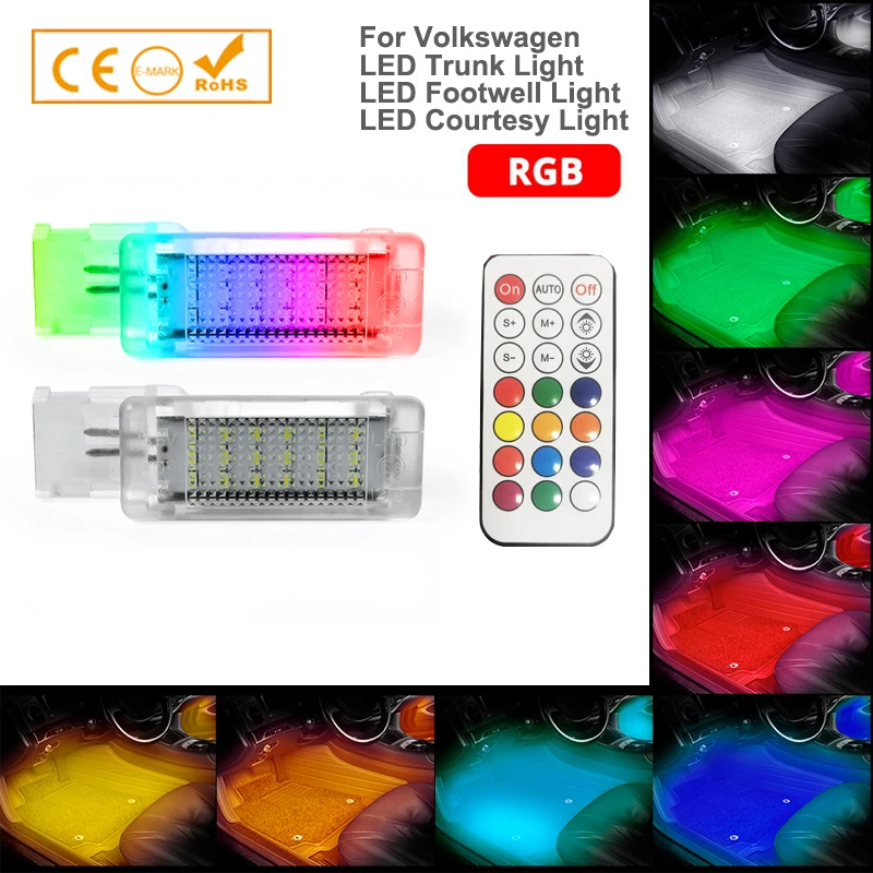 2LED-Door-Interior-Courtesy-Lamp-Footwell-Trunk-Light-For-VW-Golf-Caddy ...