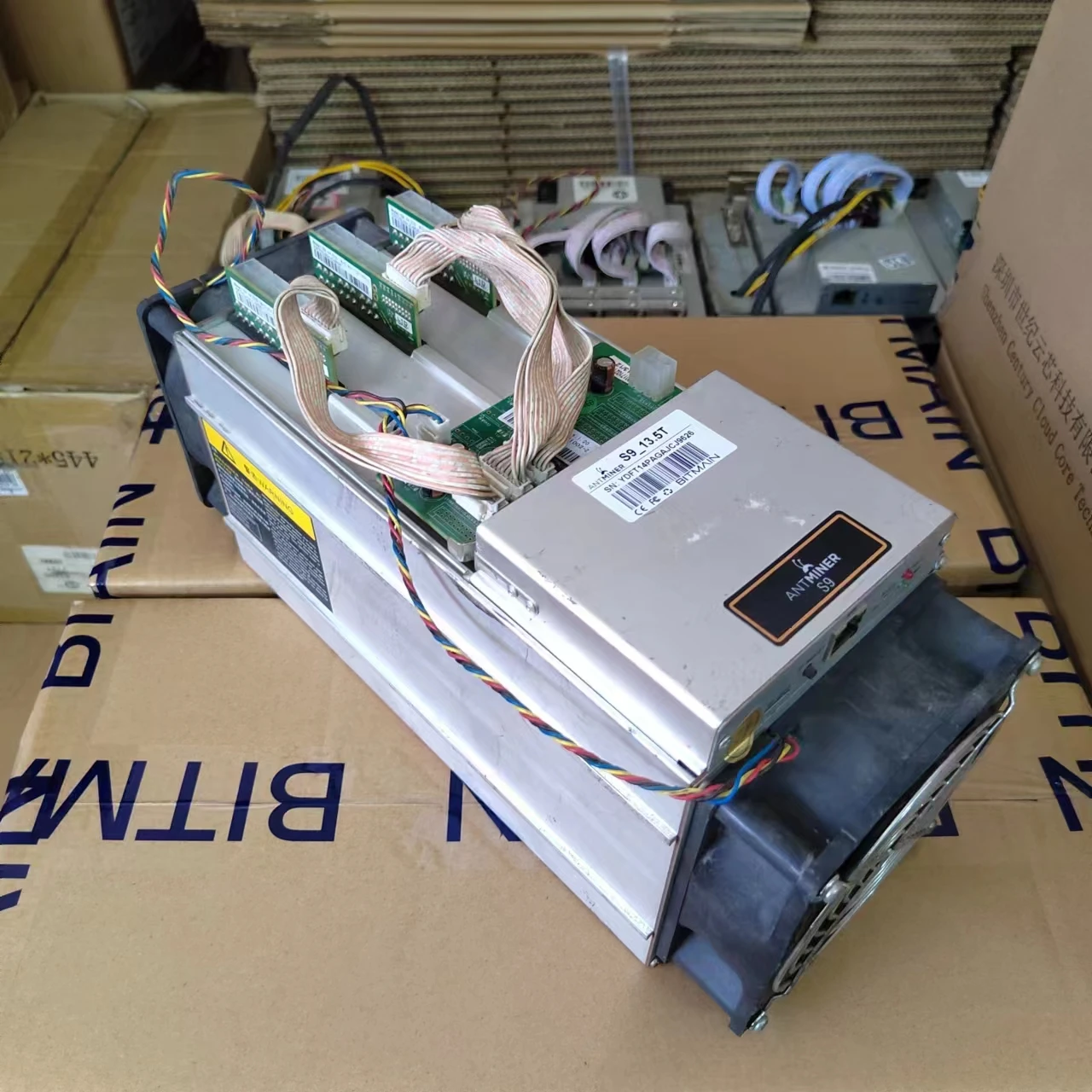 used Antminer S9 13.5t with bitmain psu 1800W s9 14T or s9i or s9j with apw3++ or apw7