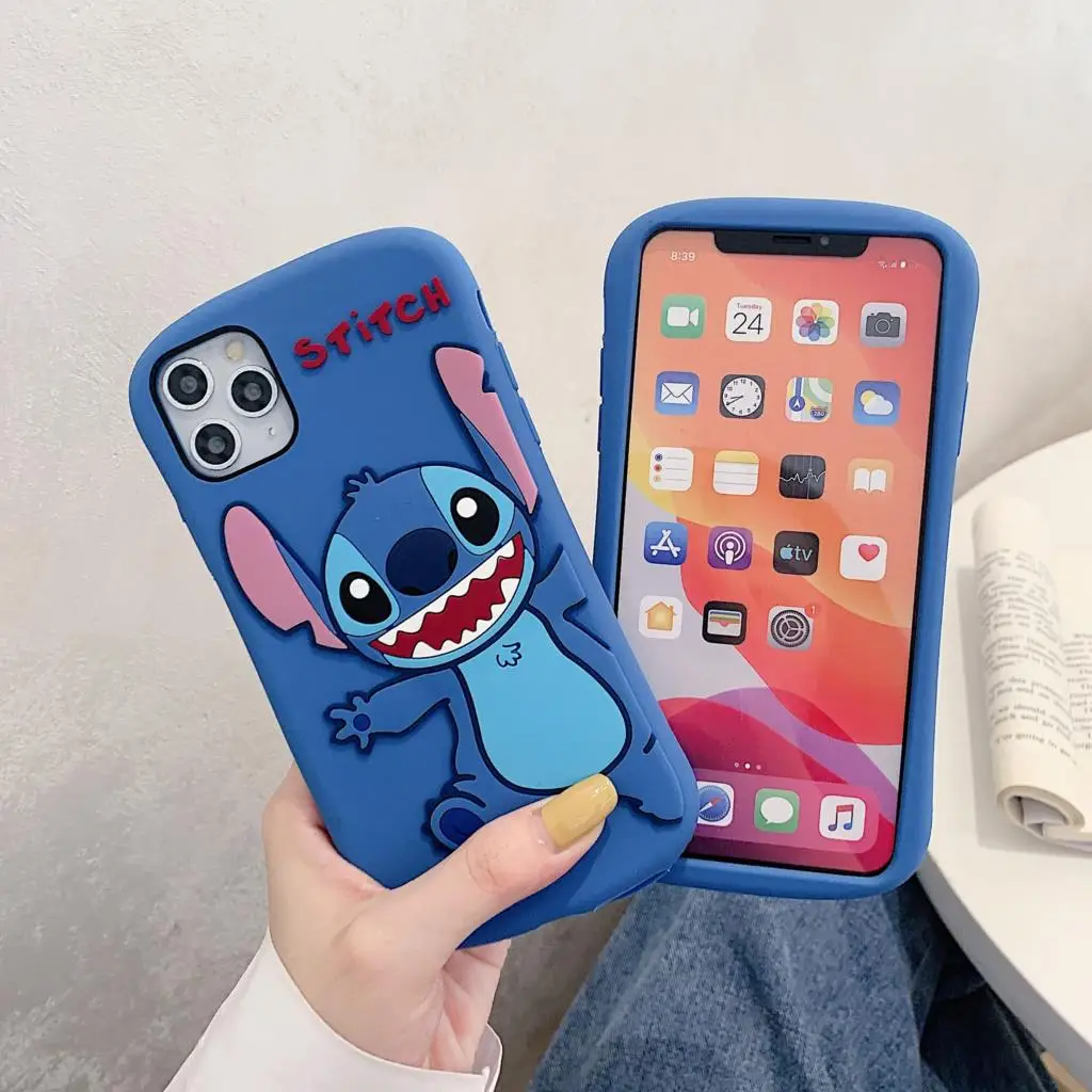 Disney-Cartoon-Stitch-Bule-Phone-Cases-For-iPhone-14-13-Mini-12-Mini-11 ...