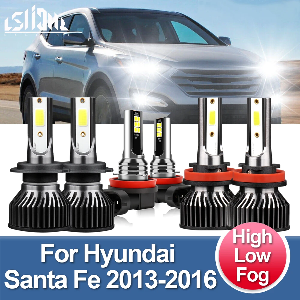 LSlight-LED-Headlight-Bulbs-Fog-Lights-Combo-Auto-Car-Conversion-High-Low-Luces-Lamps-For ...