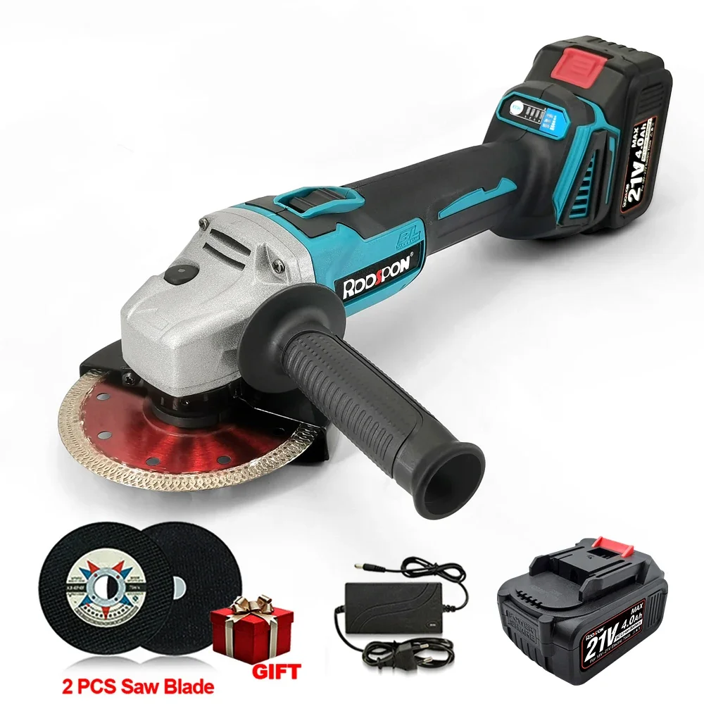 Brushless-Angle-grinder-rechargeable-battery-powered-4-speeds-Electric ...