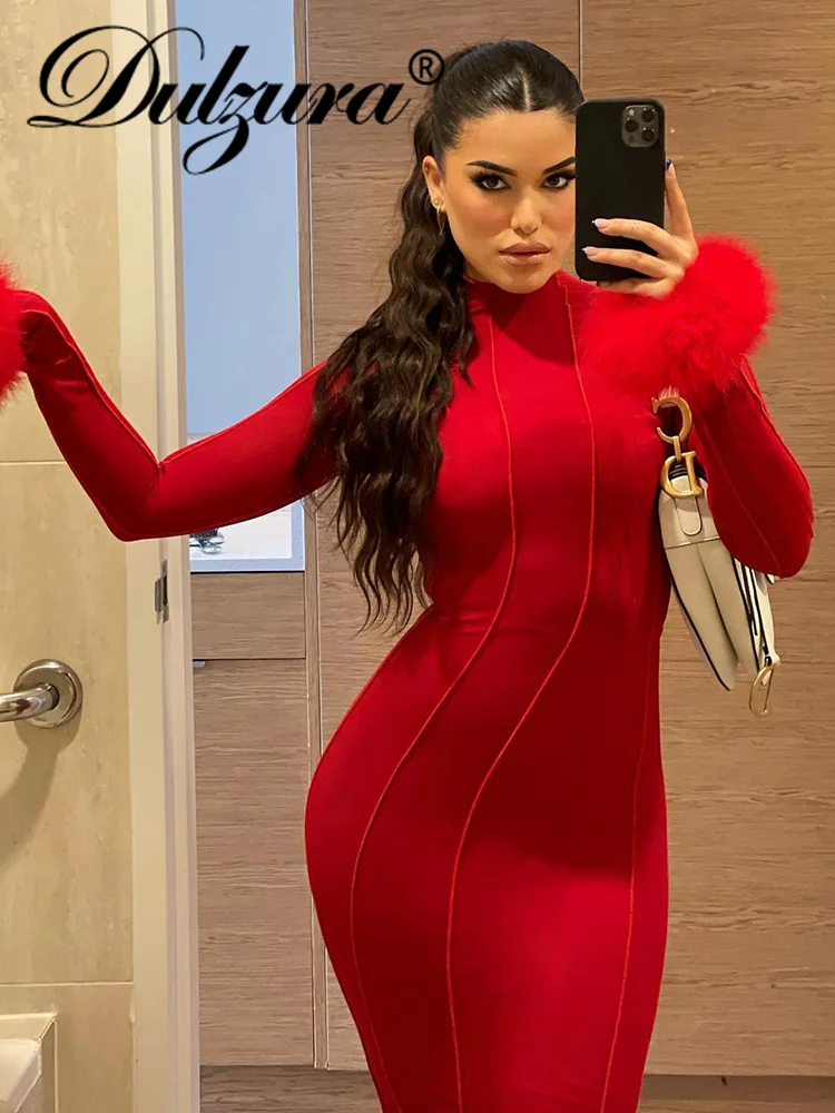 Dulzura-Autumn-Feather-Ruffle-Sexy-Y2K-Clothes-Long-Sleeve-Backless-Bodycon-Maxi-Dress-For-Women ...