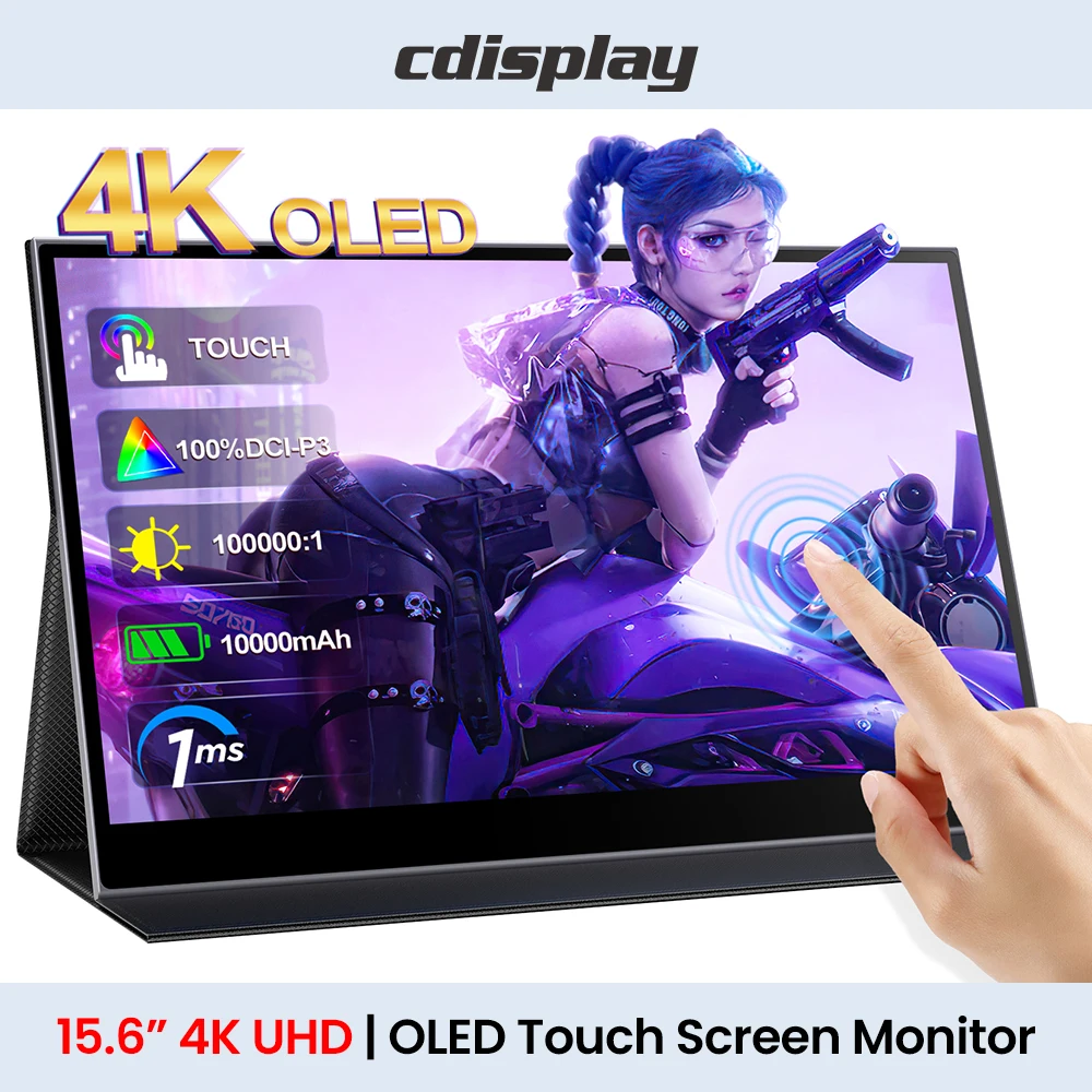 Cdisplay-Monitor-Port-til-Touch-Screen-OLED-Bateria-Embutida-USB-C-Mini ...