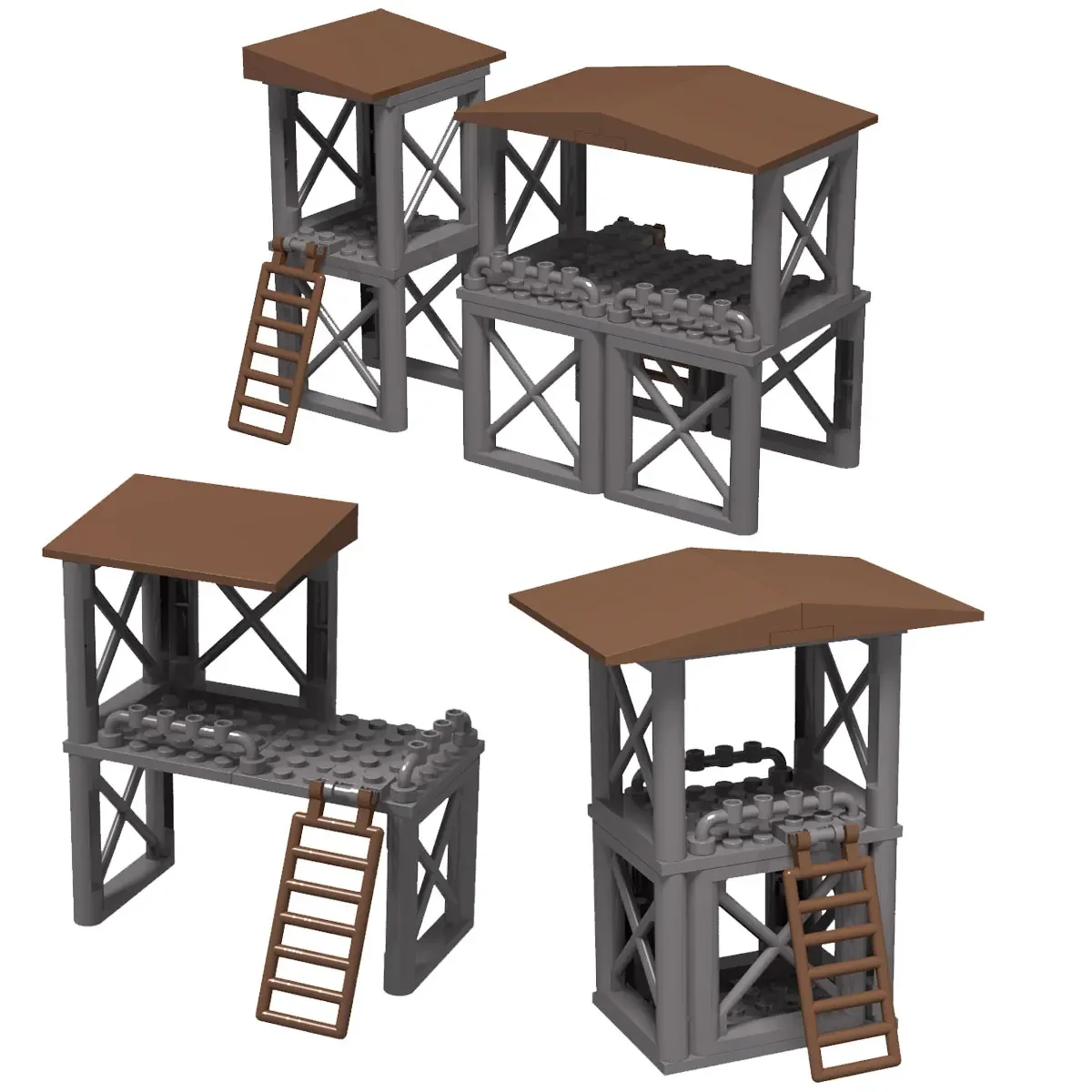 Small-Particle-Block-War-Building-Military-Outpost-Lookout-Towers ...