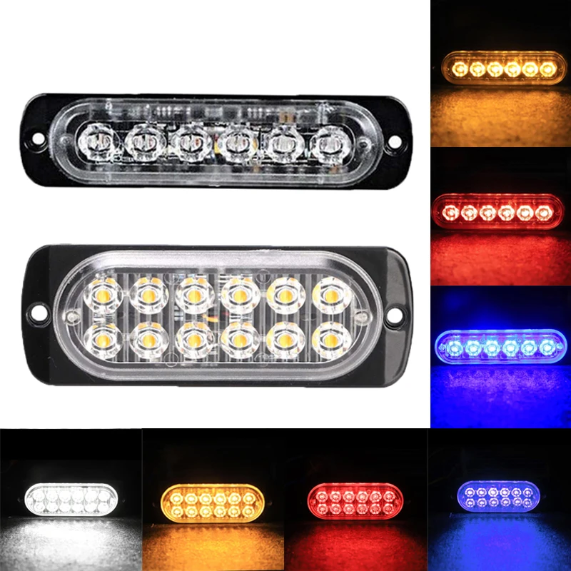 6 LED Car Warning Light Breakdown Emergency Light Police Lights 12V ...
