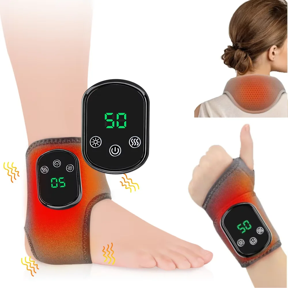 Heating Wrist Band Guard Wrap Neck Massager Vibration Ankle Wrist ...