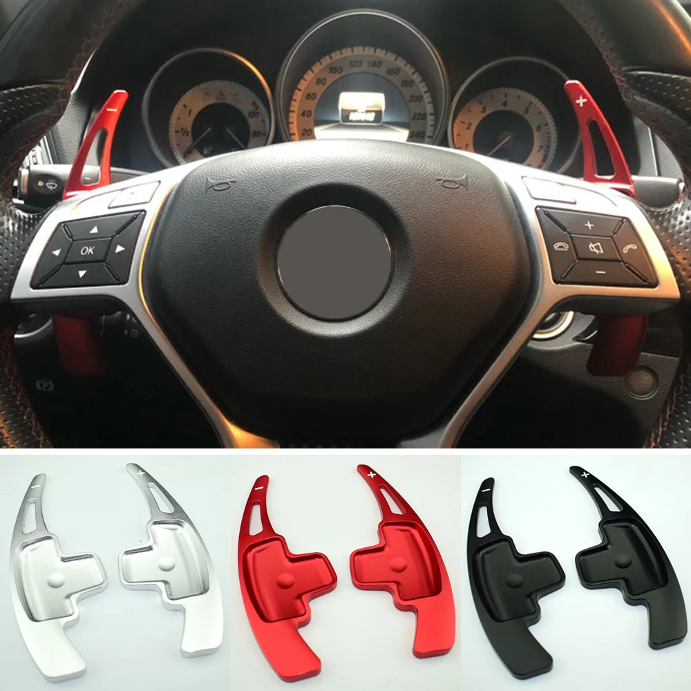 2Pcs-Aluminum-Car-Steering-Wheel-Paddle-Shift-Extension-Shifter-For ...
