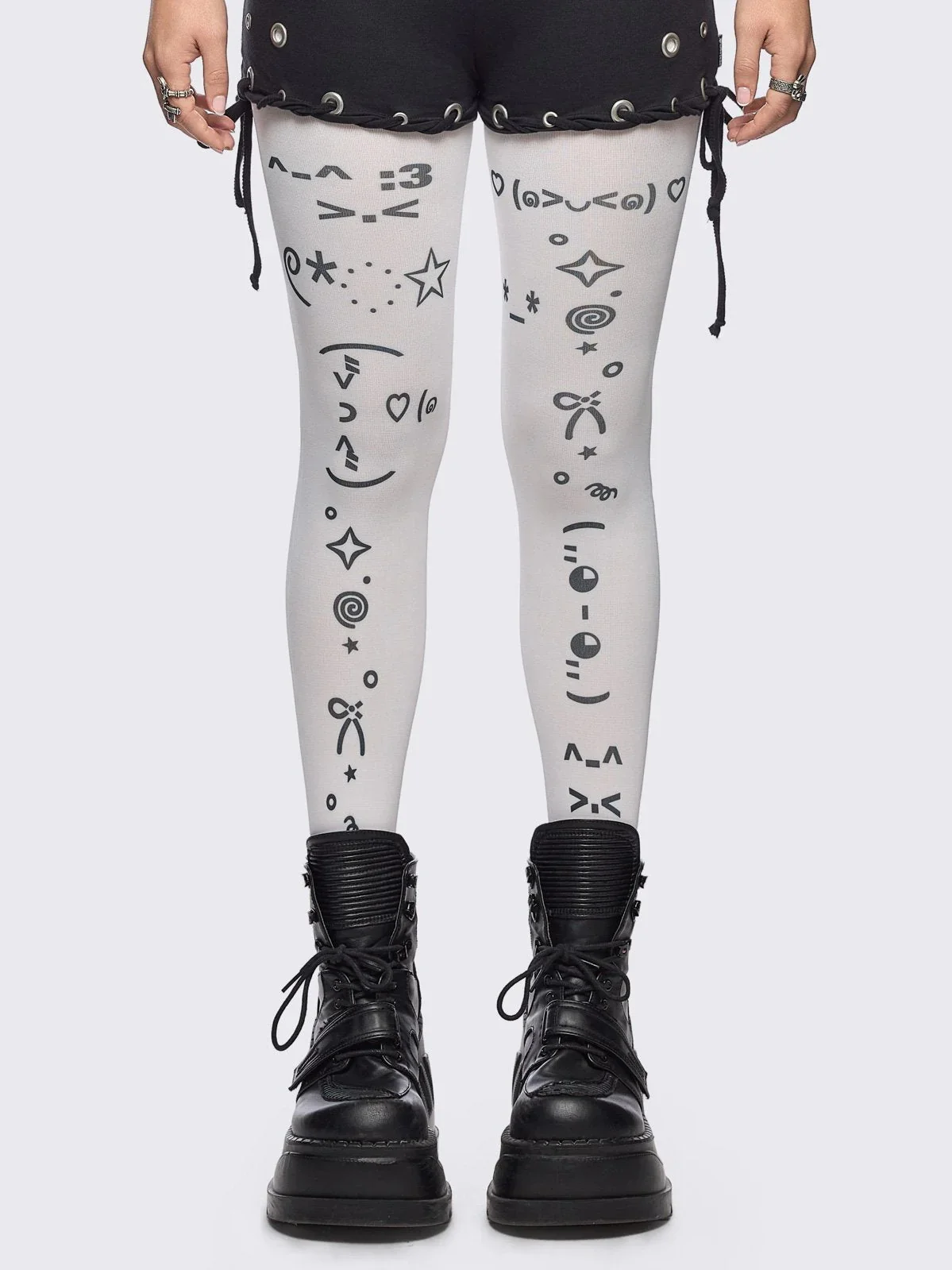 Cute cartoon printed stockings Harajuku knee high socks cosplay cute ...