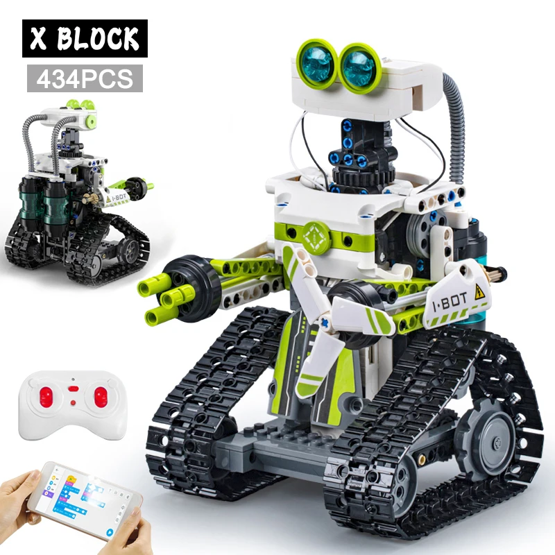 434Pcs-STEM-City-RC-Robots-Building-Blocks-APP-Programming-Remote-Control-Robot-Car-Bricks-Toys ...