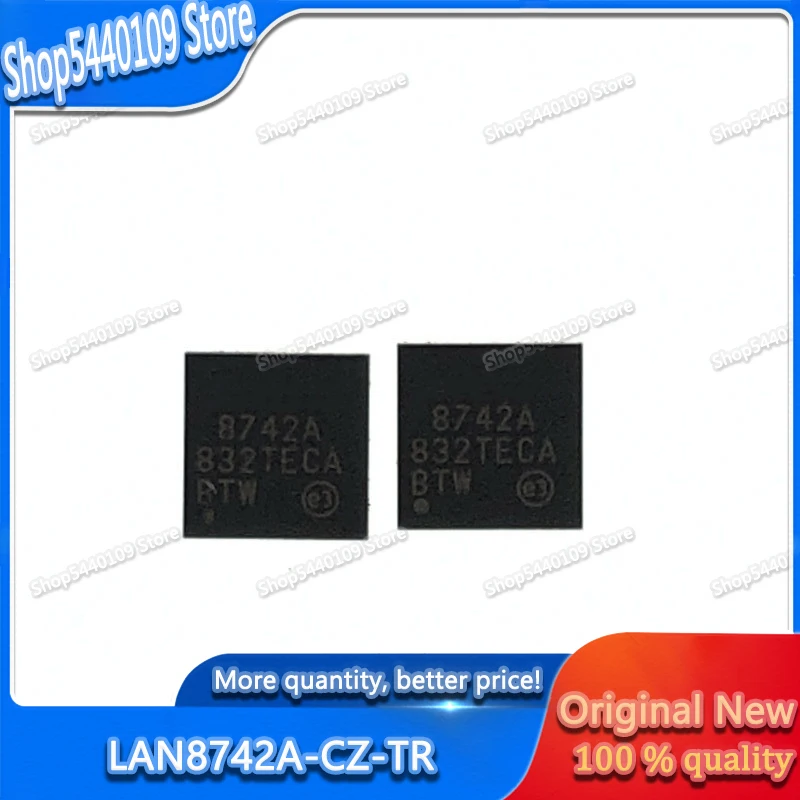 5pcs 10pcs Lan8742a-cz-tr Qfn-24 Lan8742a-cz Qfn24 Lan8742a 8742a 8742 ...