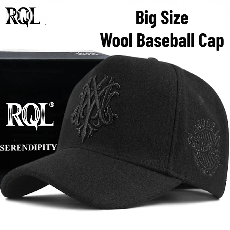Winter-Baseball-Cap-For-Men-Wool-Trucker-Hat-Big-Head-Plus-Size ...