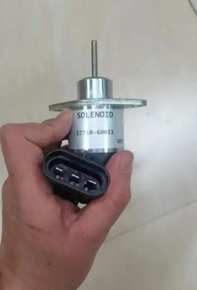 12V Fuel Shut Off Stop Solenoid 1J710-60011 7000769 For Kubota Bobcat ...