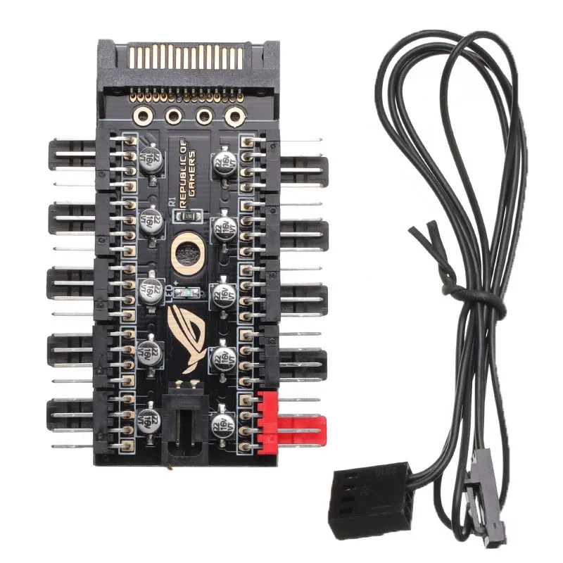 Motherboard-1-to-10-4-Pin-PWM-Cooler-Fan-HUB-Splitter-Extension-12V ...