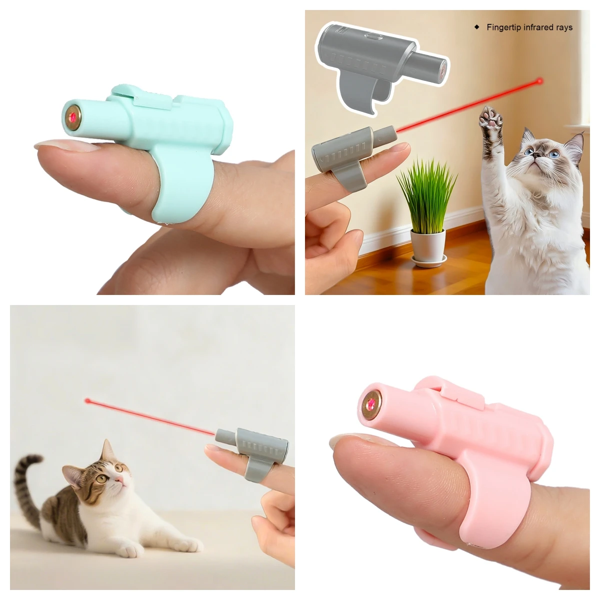 Battery-Powered Portable Mini Laser Cat Toy Finger Sleeve Design for ...