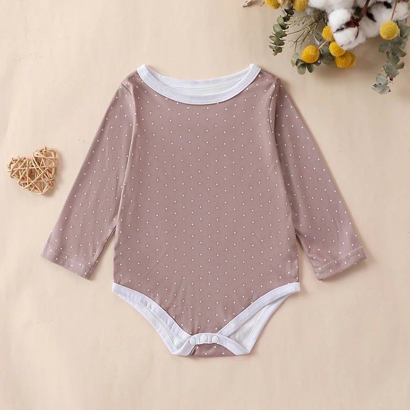 Baby-Girl-Wing-Clothes-Long-Sleeve-Romper-Crewneck-Dot-Print-Bodysuit ...