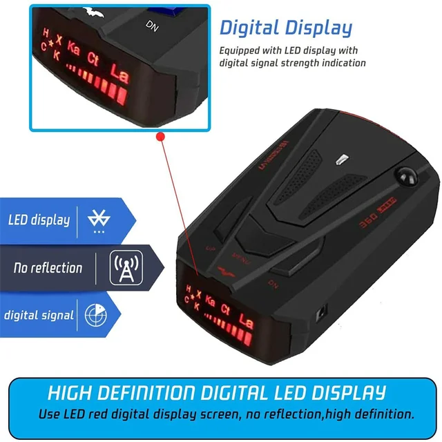 12v Radar Detector for Cars Radar Detector for Cars with Voice Prompt ...