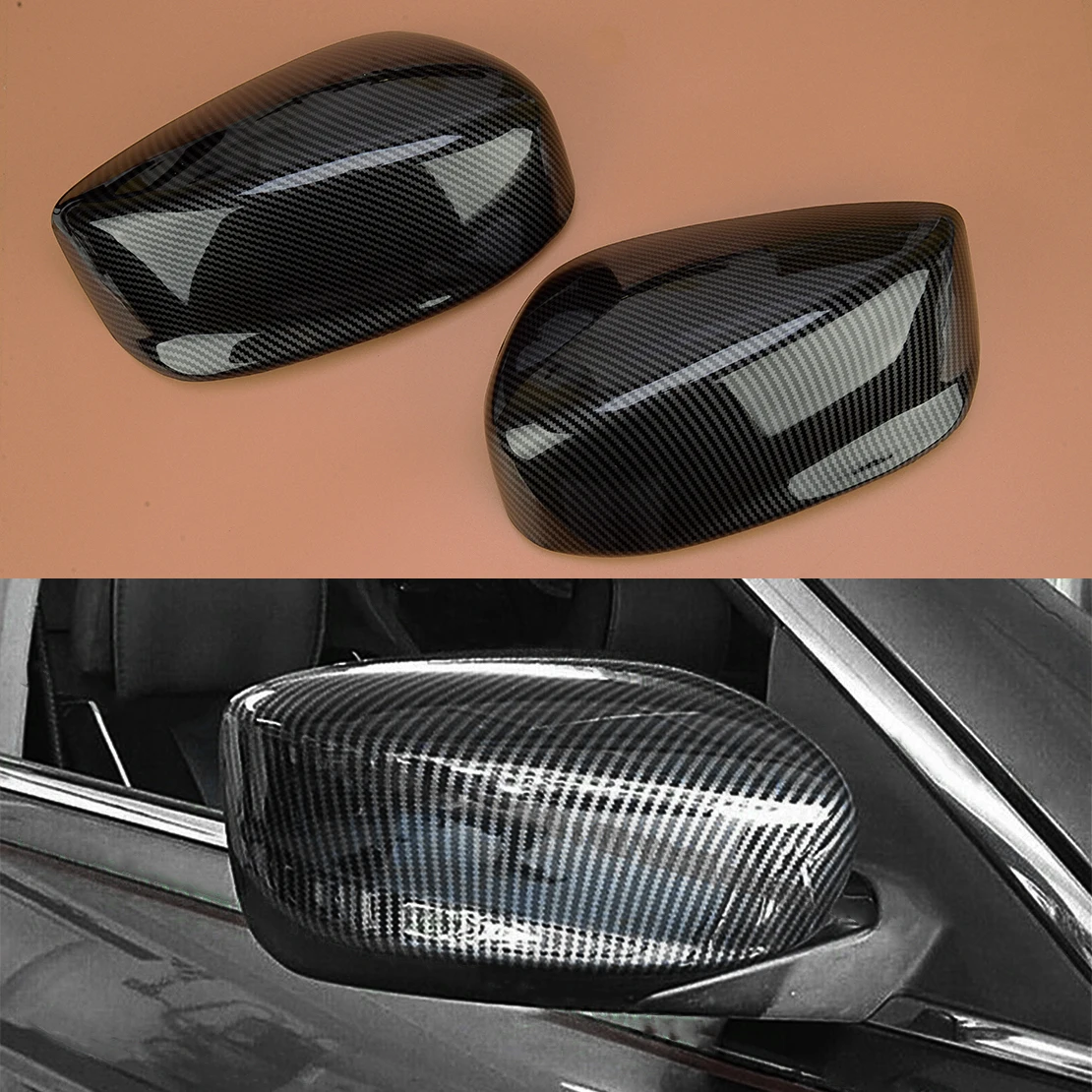 1 Pair Car Left Right Rearview Mirror Cover Cap Fit For Acura ILX Sedan ...