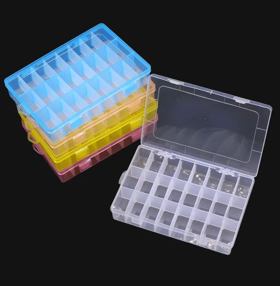 24-Slots-Separable-Colorful-Portable-Jewelry-Tool-Storage-Box-Container ...