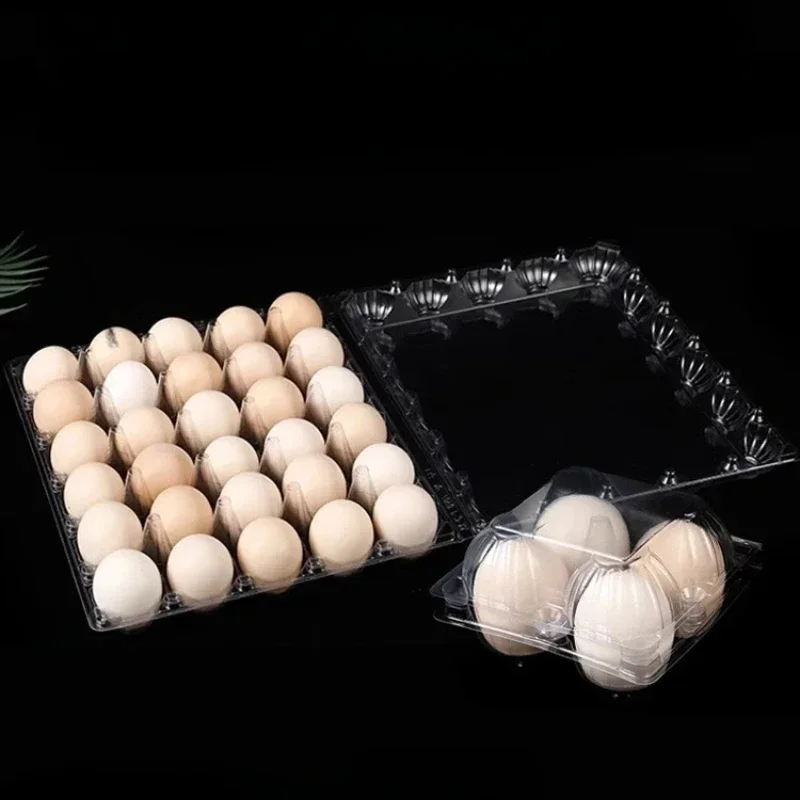 30pcs Disposable Plastic Egg Tray Clear Anti Collision Measures Pack ...