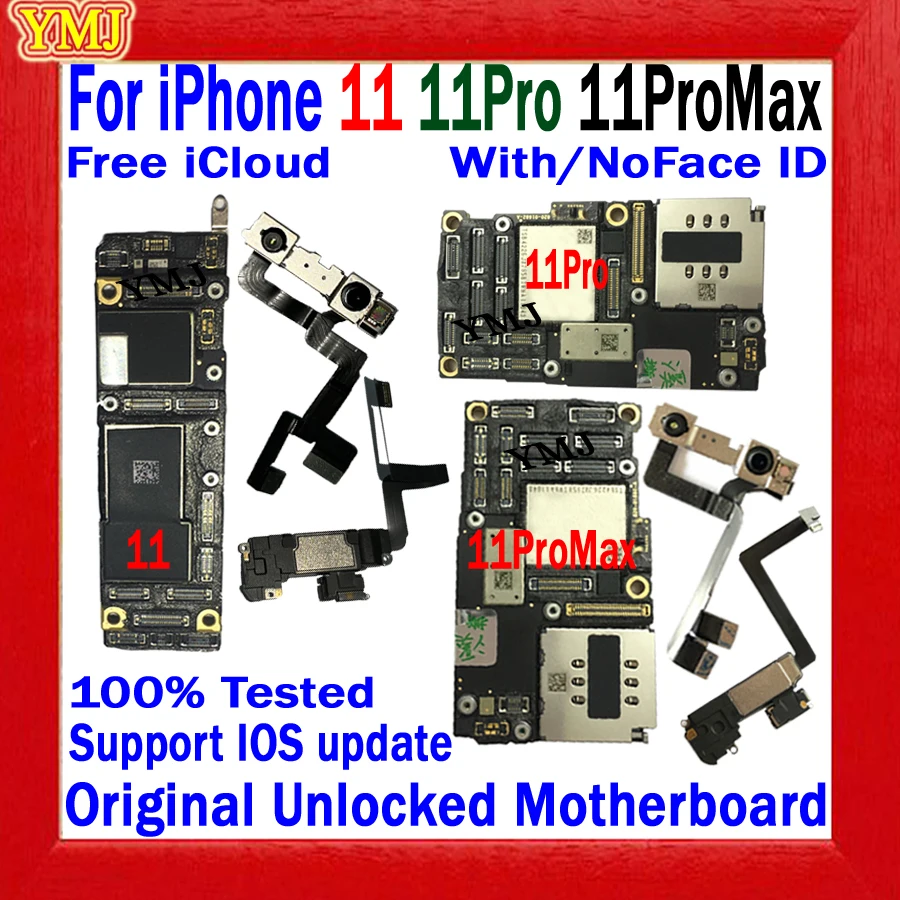 Mainboard-No-icloud-For-iPhone-11-Motherboard-64GB-128GB-256GB-100 ...