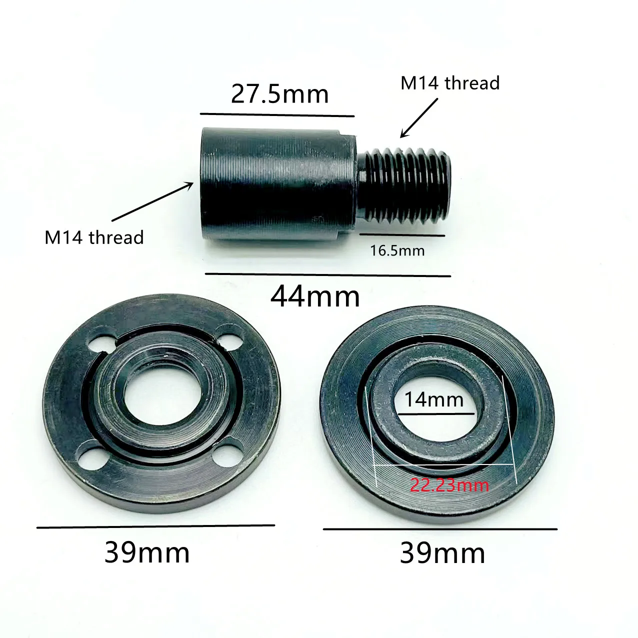 1 set M14 thread Adapter Conversion Screw Grinding wheel Connection ...