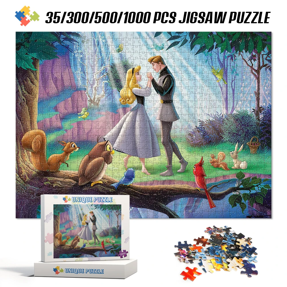 35-300-500-1000-Pieces-Anime-Jigsaw-Puzzle-Game-Disney-Princess-and ...