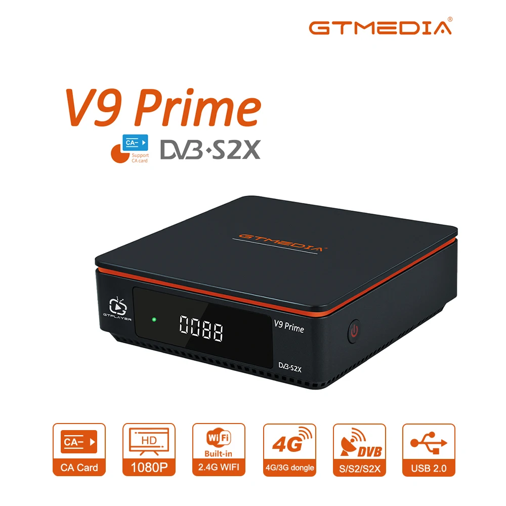 GTMEDIA V9 Prime Satellite Receiver DVB-S/S2/S2X VCM/ACM/multi-stream/T2-MI, HEVC AVS+ HD Built ...