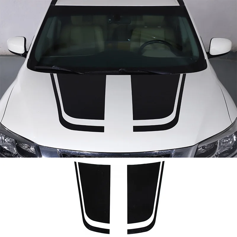 Car-Hood-Decal-PVC-Black-Bonnet-Sticker-for-Nissan-Pathfinder-2013-2018 ...