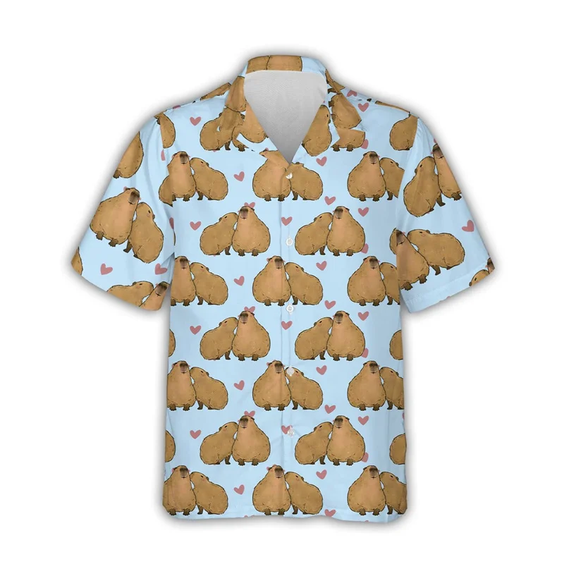 2024 Camisetas gráficas de capibara kawaii para hombres, ropa con ...