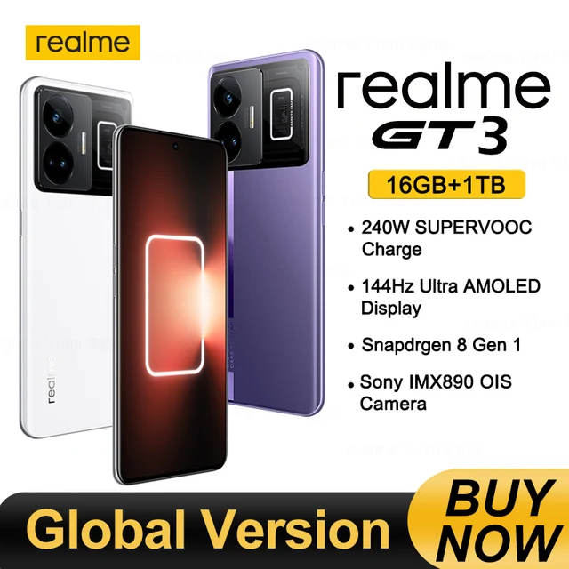 realme GT3 5G Smartphone Snapdragon 8 Gen 1 Global Version SONY IMX890 ...