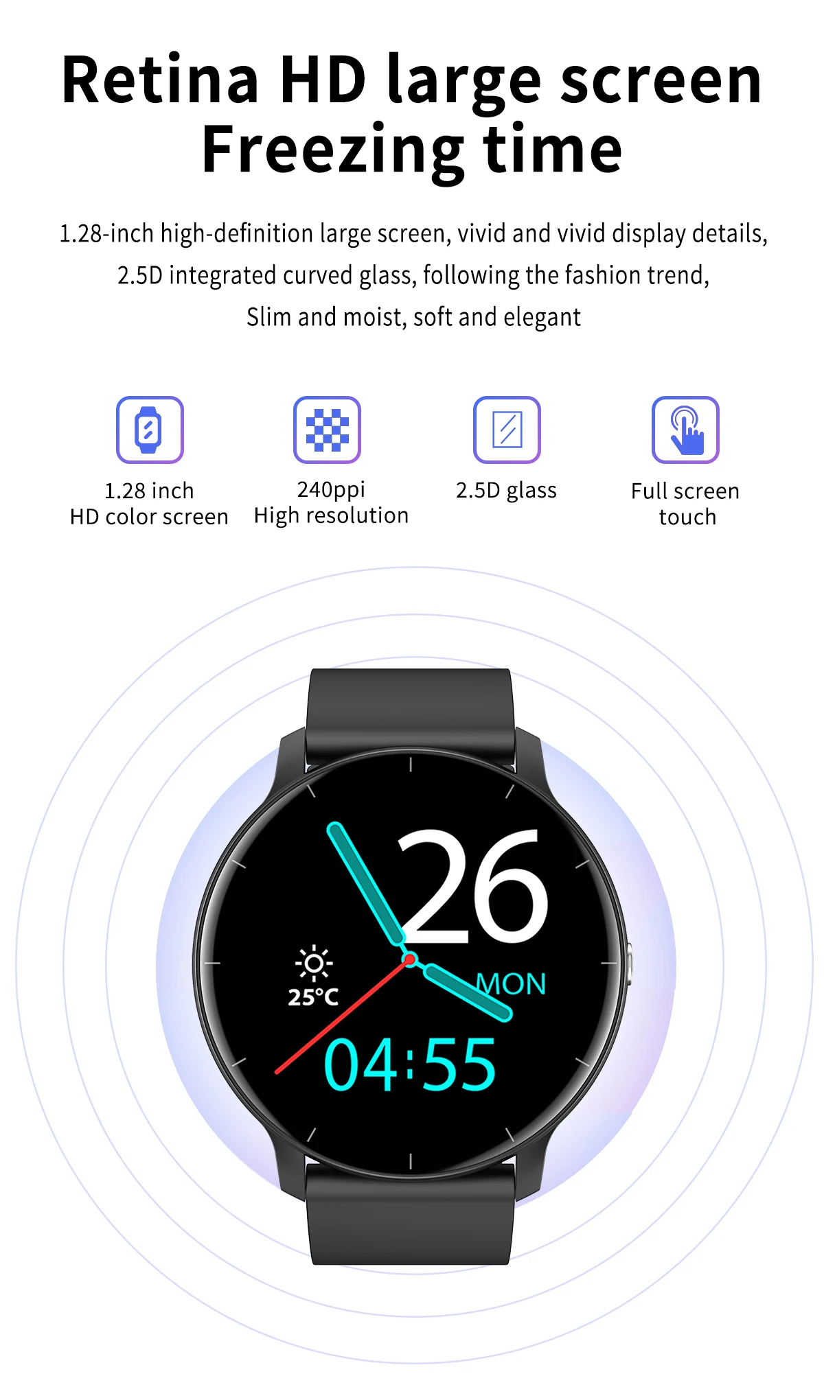 CanMixs 2022 Smart Watch Women Men Lady Sport Fitness Smartwatch Sleep ...