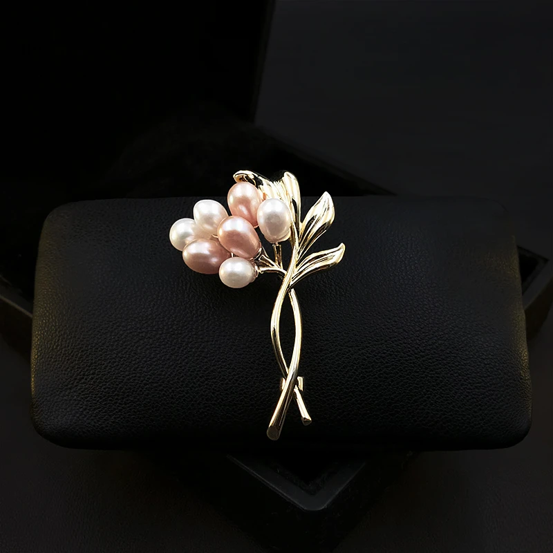 Gentle-Elegant-Natural-Pearl-Bouquet-Flower-Brooch-Luxury-Exquisite ...