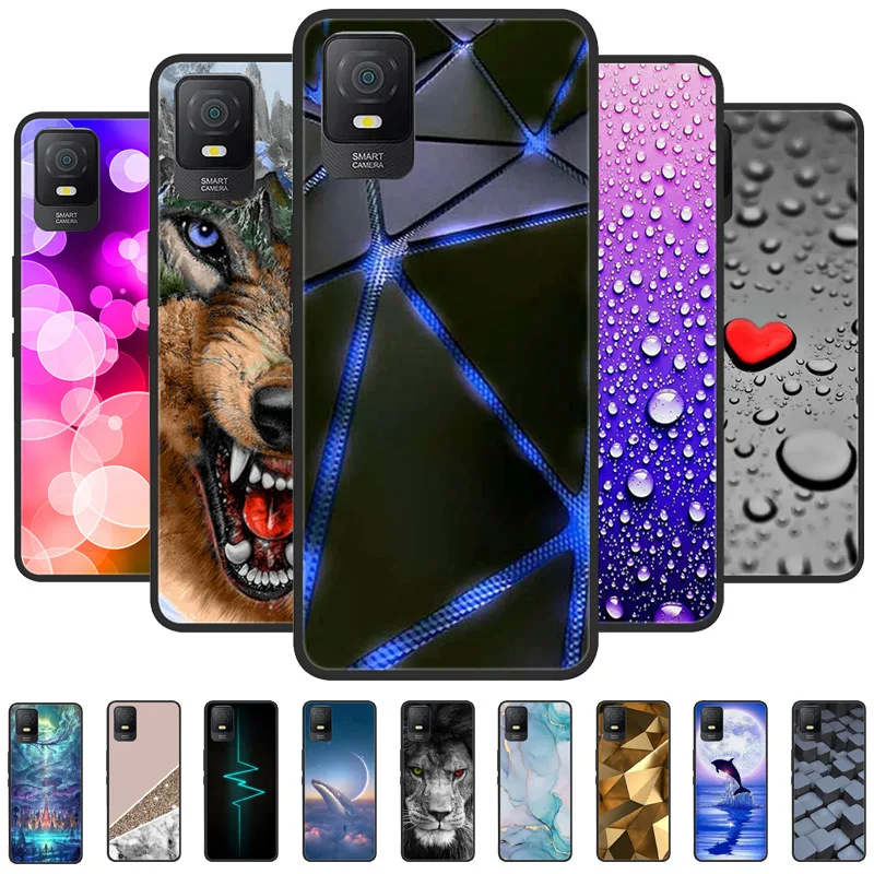For-TCL-403-Case-Black-Silicone-TPU-Soft-Shockproof-Cover-Phone-Cases ...