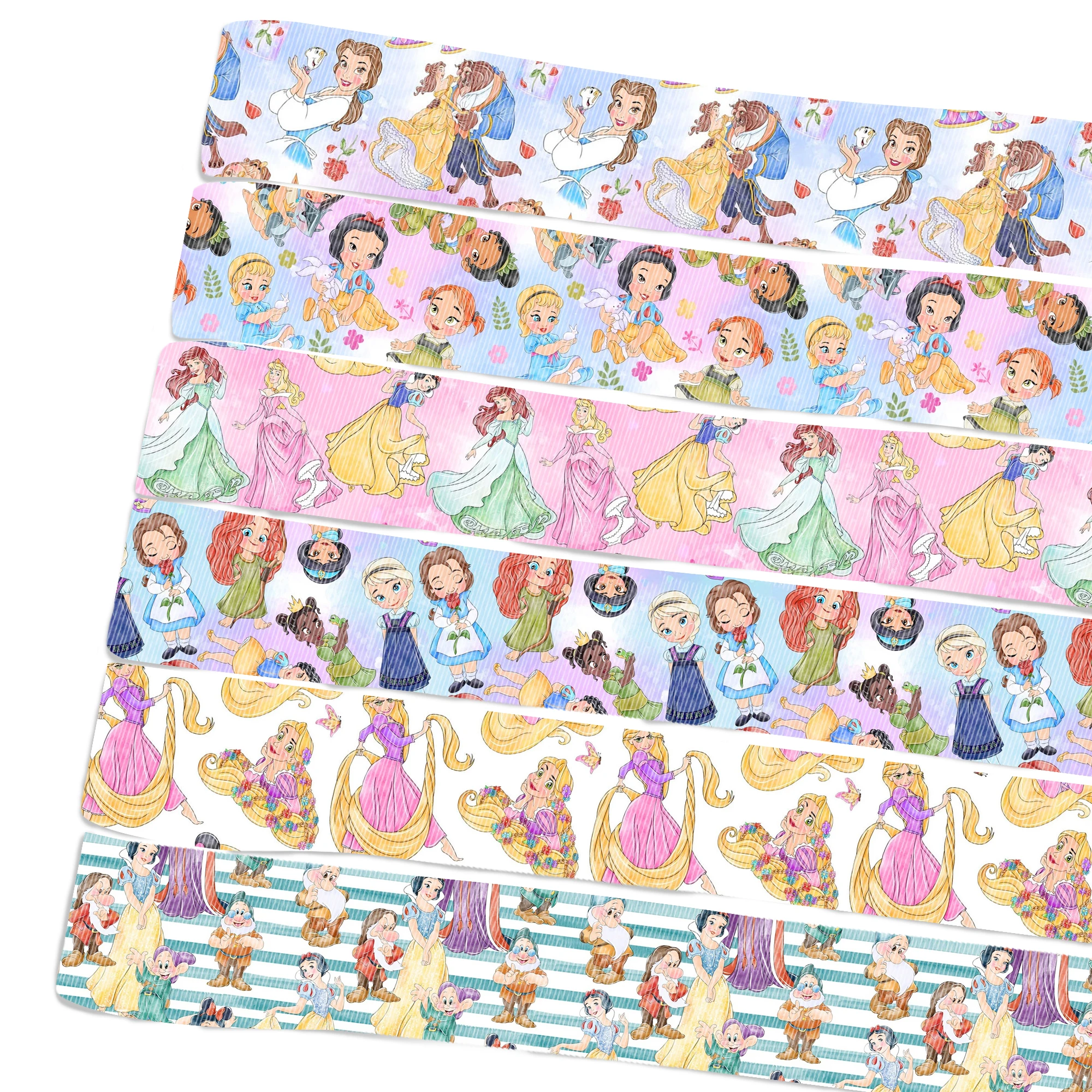5Yard-25MM-38MM-Disney-Princess-Aladdin-Mermaid-Character-Printed ...