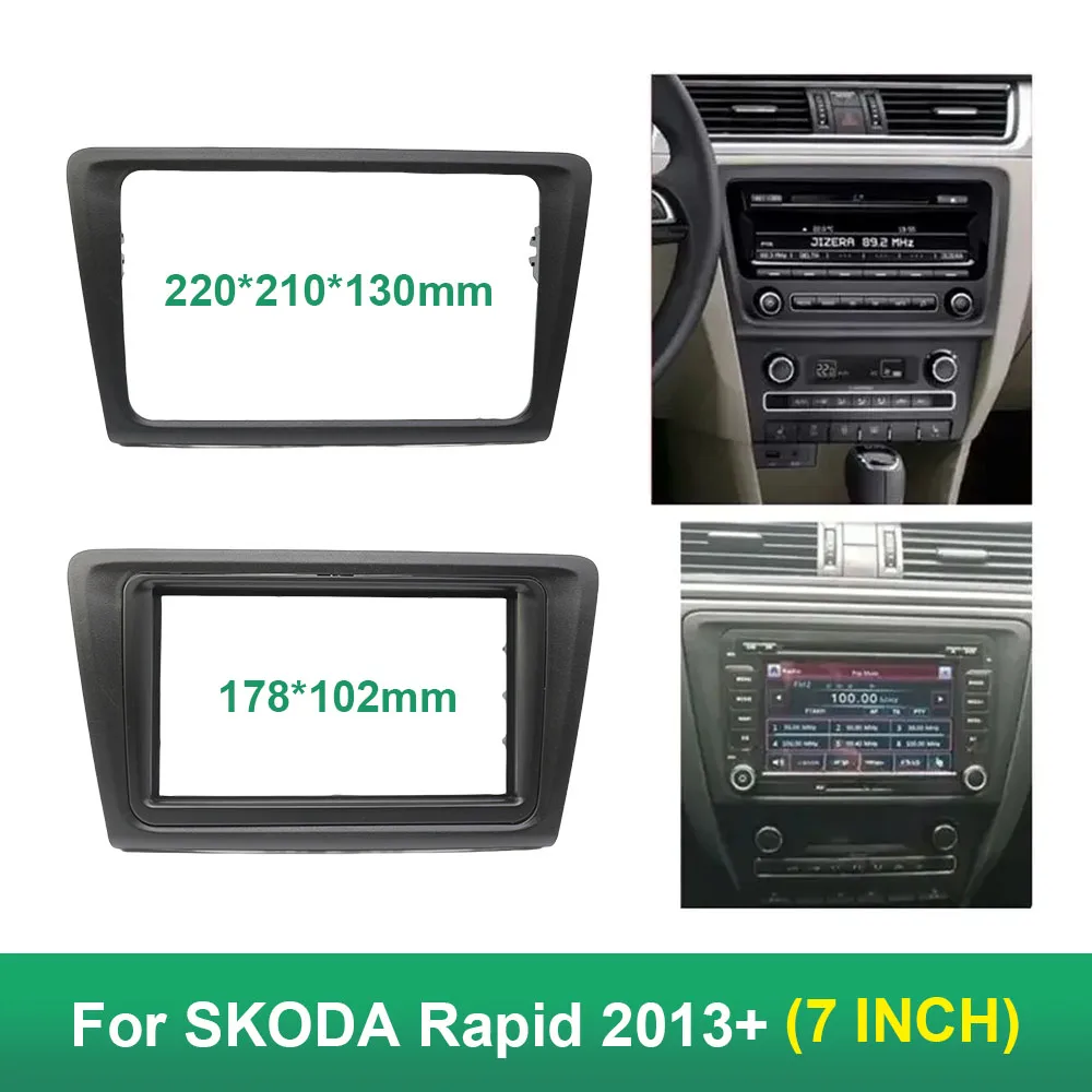 7-Inch-2Din-Car-Radio-Fascia-for-SKODA-Rapid-2013-Facia-Panel-Adapter ...