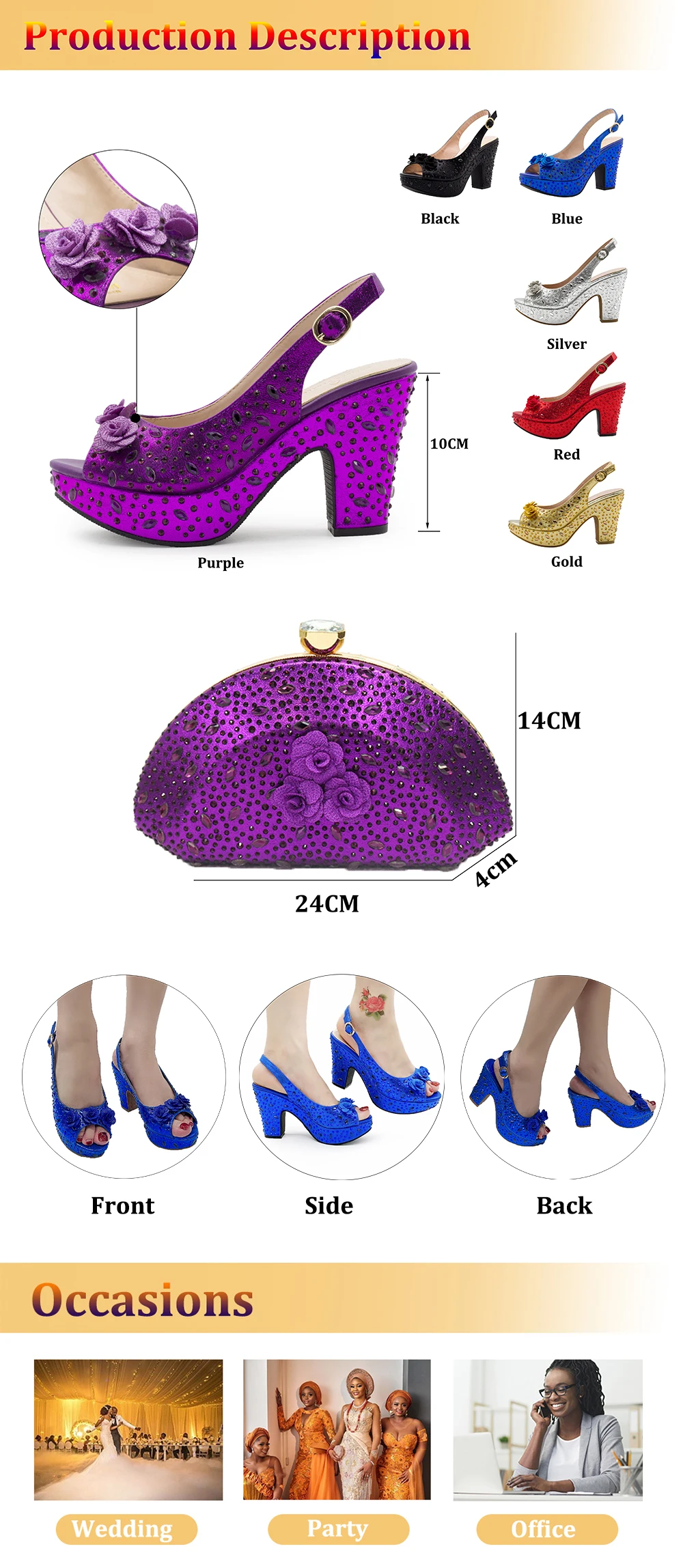 Italian Design Purple Color Shoes - giftitube