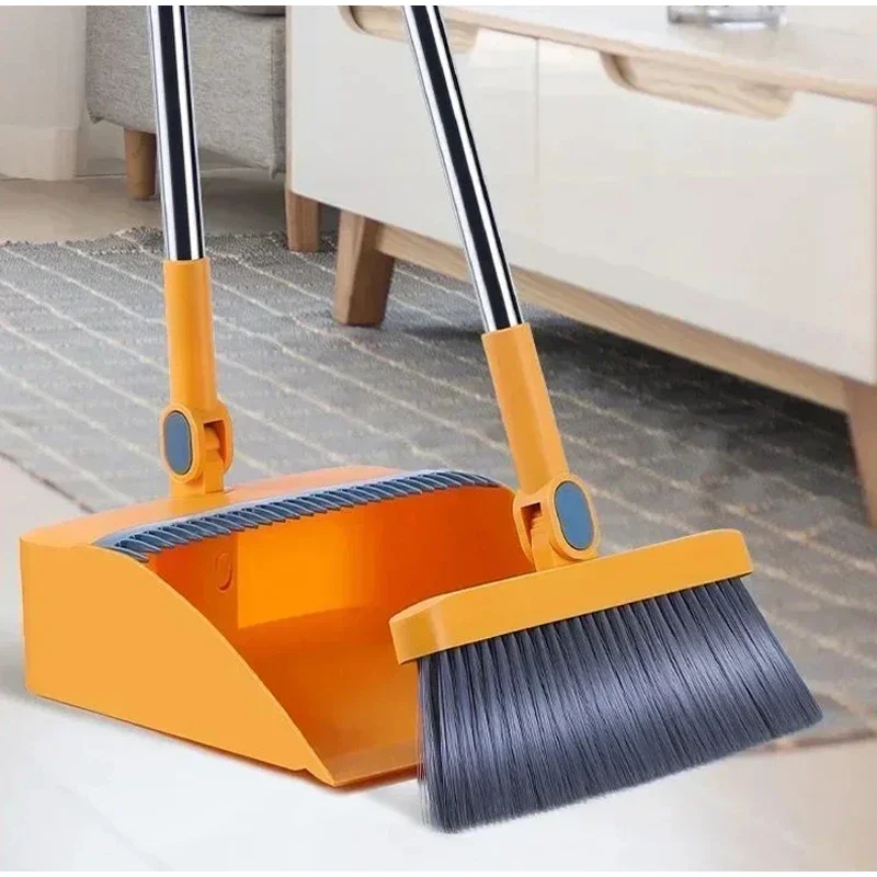 Kitchen-Office-New-Folding-Broom-Dustpan-Set-180-Rotating-Broom-Storage ...