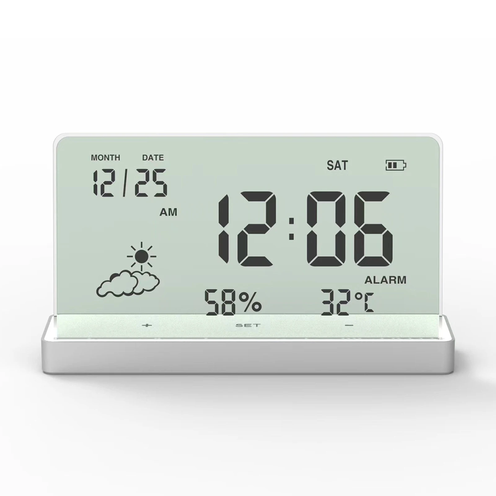 Creative-Clear-Digital-Clock-with-Base-Transparent-Large-Screen-Temp ...