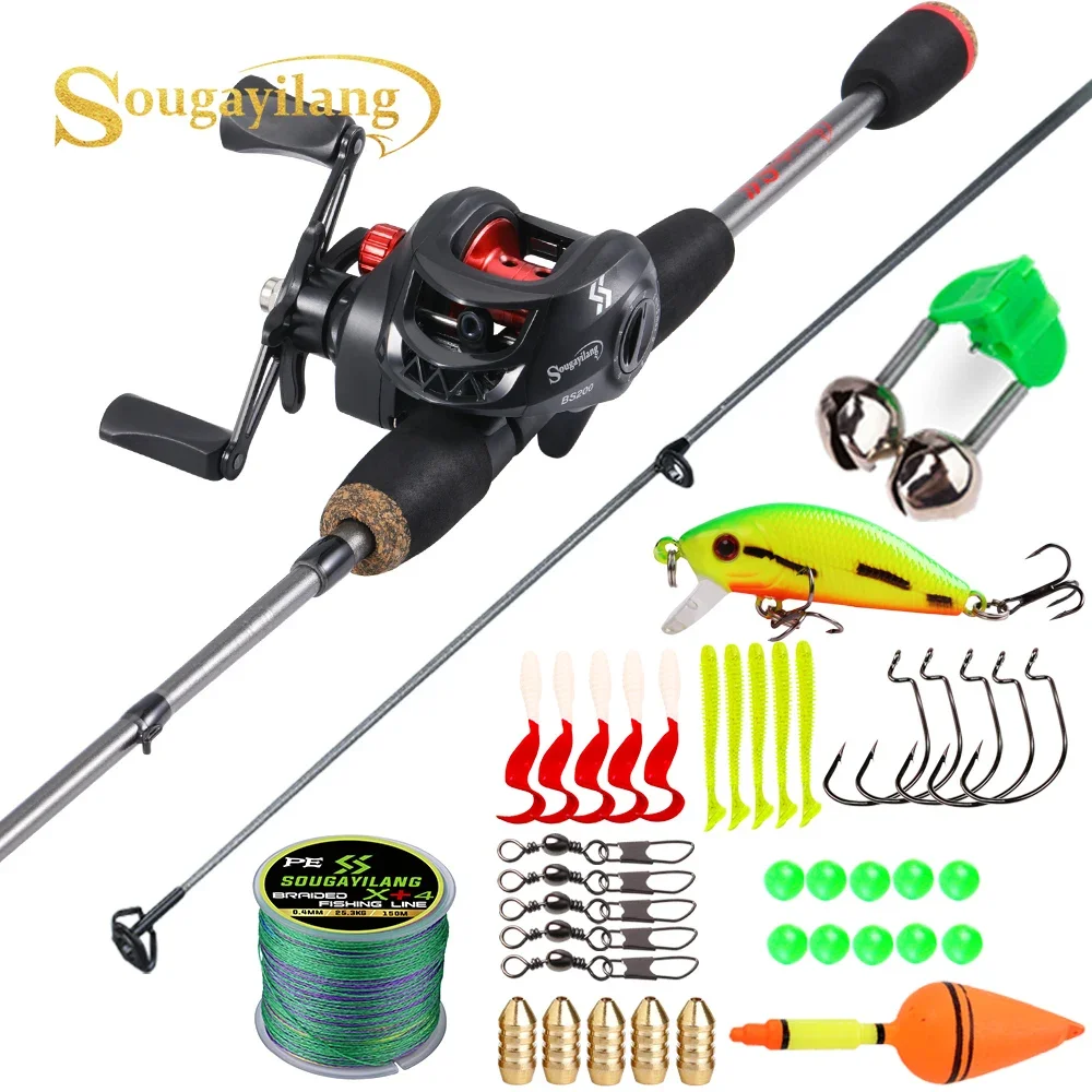 Sougayilang-Baitcasting-Fishing-Rod-Set-Eva-Handle-Carbon-Rod-and-7-2-1 ...