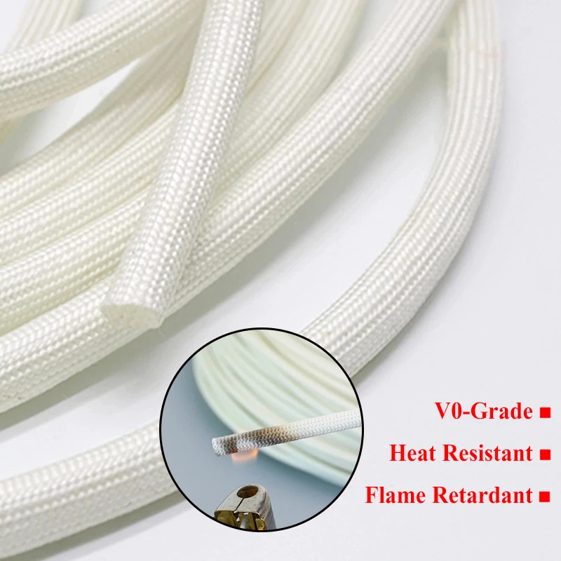 1-5-10-20M-Fiberglass-Sleeve-600-Deg-High-Temperature-Braided-Soft ...